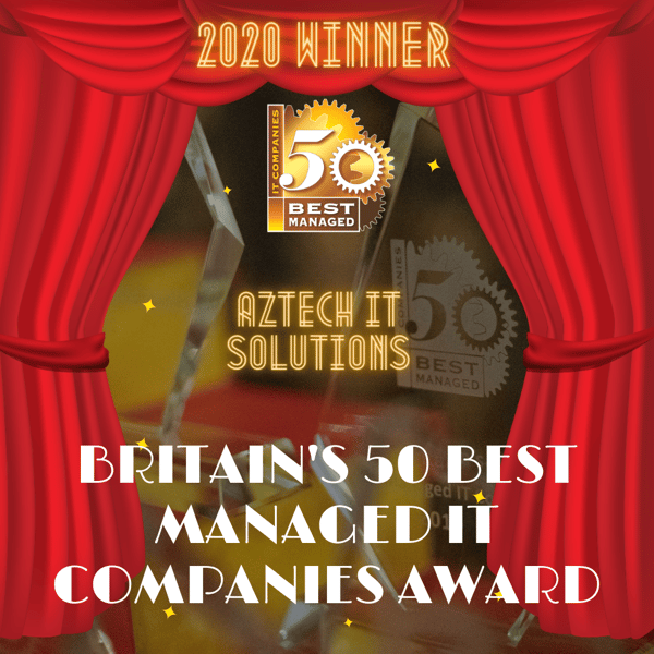 Britain's 50 Best Managed IT Companies 2020 Award | aztech